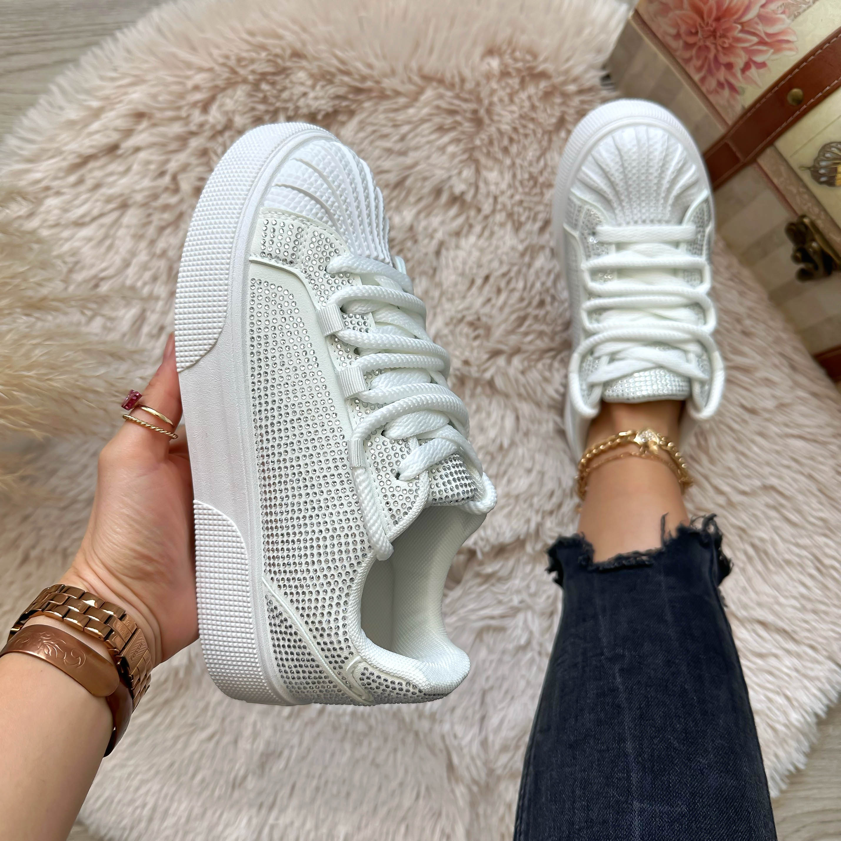 Adidasi dama casual albi BL575 N10-2 – casualshoesro